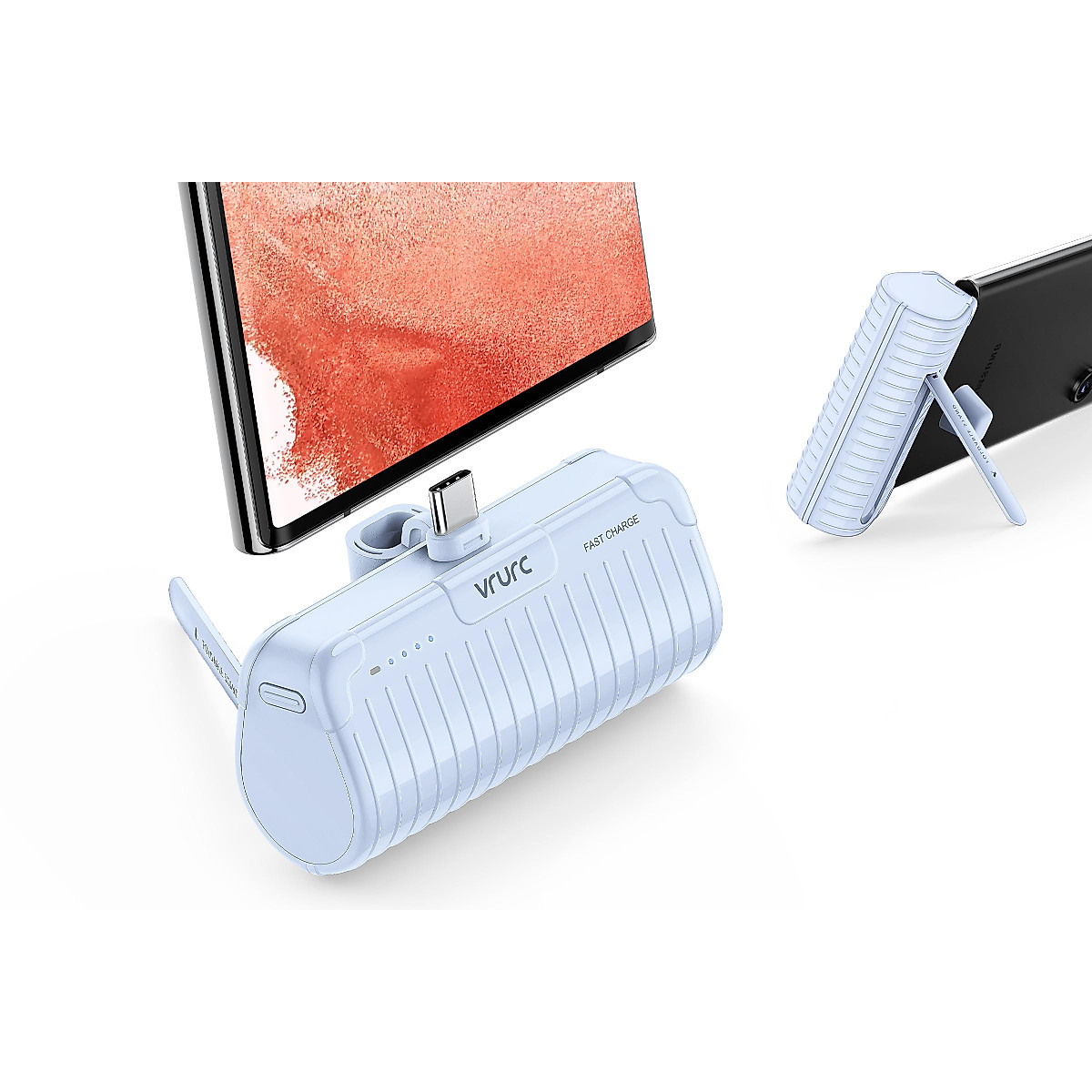 VRURC USB C Portable Charger, 5000mAh Mini Power Bank Fast Charging,PD 20W Charging Bank Compatible with iPhone 15,15 Pro,15Pro Max, Samsung Galaxy,Note 20/10/9/8,Google Pixel,Android etc (Blue)