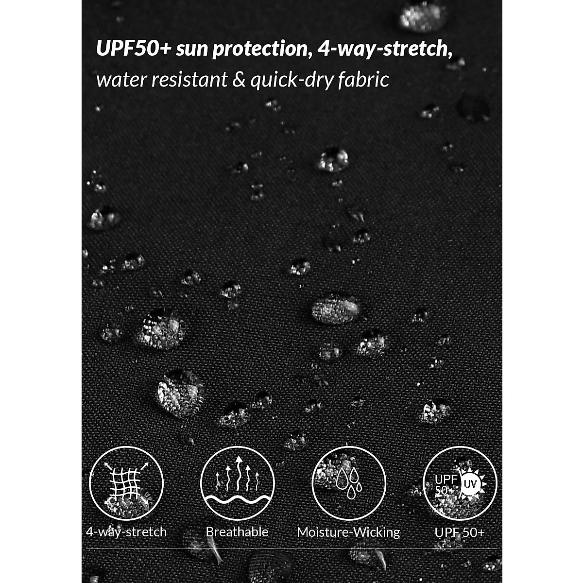 BALEAF Women's Hiking Pants Quick Dry Water Resistant Lightweight Joggers Pant for All Seasons Elastic Waist Black Size S