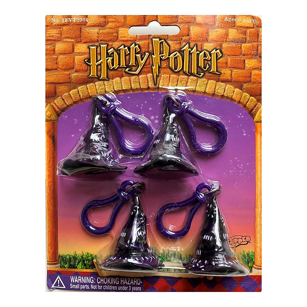 Harry Potter Sorting Hat Back Pack Clips 4 Pack Favors Cake Toppers