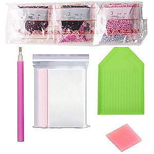 4 Packs 5D DIY Diamond Painting Set Full Drill Diamond Painting Starry Night Wall Stickers for Living Room(40X30CM/16X12inch)