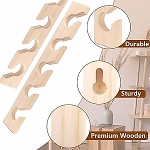 Wooden Vertical Hat Rack, Hat Rack for Baseball Caps, Wall Mounted Baseball Hat Organizer Hat Holder, Wall Vertical Hat Holder Caps Display Rack for Closet Door Bedroom(2pcs Black)