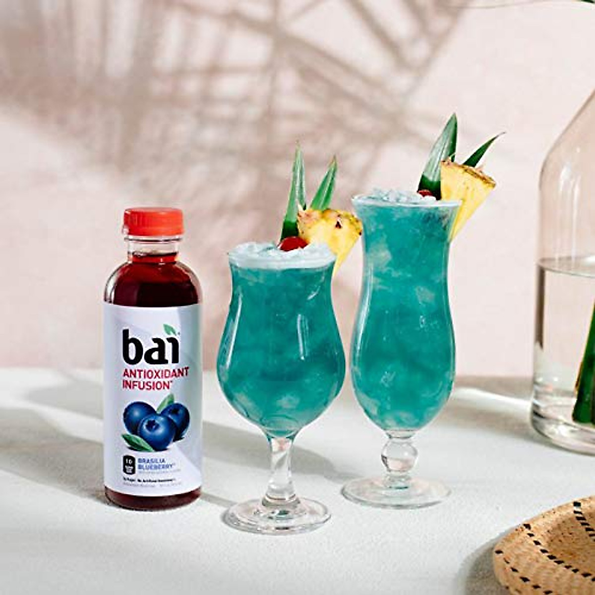 Bai Flavored Water, Brasilia Blueberry, Antioxidant Infused Drinks, 18 Fluid Ounce Bottles, 12 Count