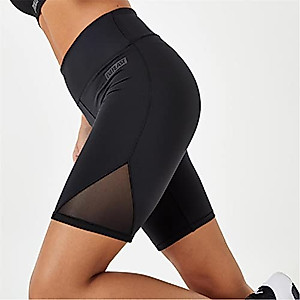 Everlast Womens Mesh Cycling Shorts Elastic Waistband Black M