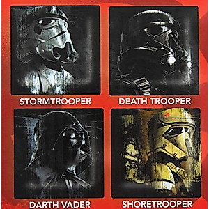 Star Wars Empire Villain Dinner Plates, Set of 4 - Darth Vader, Stormtrooper, Death Trooper, Shoretrooper - Durable Melamine, Dishwasher Safe - 8x8 in - Gift for Kids