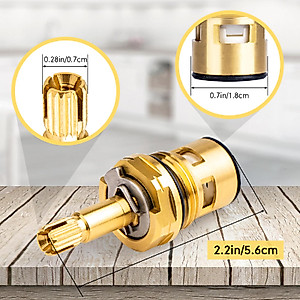 2 Packs Shower Faucet Cartridge Compatible with American Standard 994053-0070a or 994053-0070a/H Bathroom Faucet Cartridge, 4z-24h Hot and Cold Replacement Stem, Brass