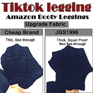 JGS1996 Womens Hidden Scrunch Butt Lifting Workout Leggings High Waist Tummy Control Booty Lift Gym Yoga Pants Tights