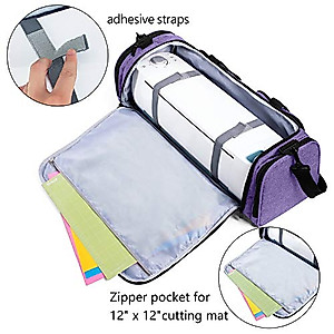 LUXJA Bag Compatible with Cricut Explore Air (Air2) and Maker, Carrying Case Compatible with Cricut Die-Cut Machine and Accessories (Bag Only), Purple