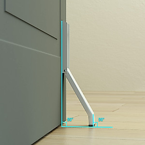 Aglaiprty Door Stopper, Door Holder, No Drilling Door Stoppers, Easy Pedal Kick Down Door Stop(White x 1 Pack)