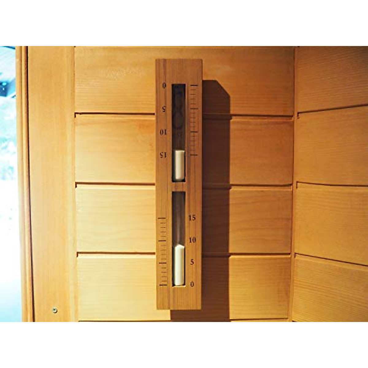 HSE Cedar Box Sauna Sand Timer - 15 Minutes - Choose Your Sand Color (15 Minutes, White)