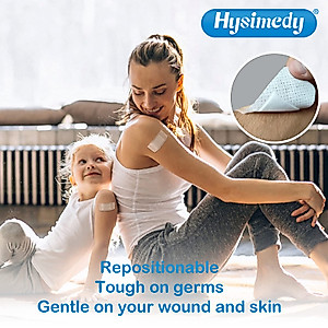 Hysimedy Silicone Bandages Large Size for Sensitive Fragile Skin - 1.63"x4" 40 Counts - Non Allergenic Non Latex Hypoallergenic Painless Removal Bandages