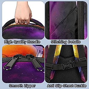 TropicalLife Goldfish Galaxy Space Astronaut Hat Large Backpack for Women Men Lightweight Laptop Backpack Water Resistant Carry On Backpack Computer Hiking Travel Rucksack Casual Daypack Shoulder Bag
