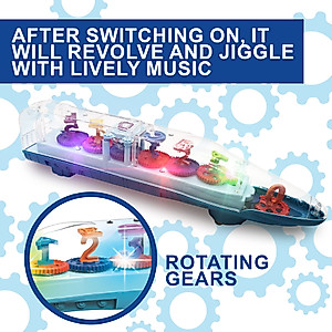 ArtCreativity Light Up Transparent Toy for Kids (Large Train)