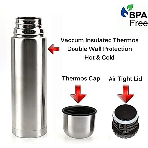 A Lightweight Slim 18/8 Stainless Steel Vacuum Insulated Flask Beverage Thermo Bottle 12OZ/350ML w. Leak-Proof Push Button Lid,Travel Storage for Water/Coffee/Soda/Tea,Keep Hot/Cold Up to 12 Hours