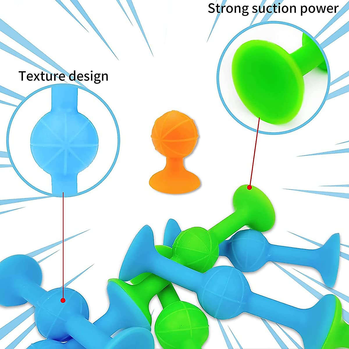 STOOSVIP 18 Pcs Suction Dart Cup Toys Games, Decompression Soft Silicone Dart Set Throwing Game, Darts for Indoor and Outdoor Competitive Games(Big Size)