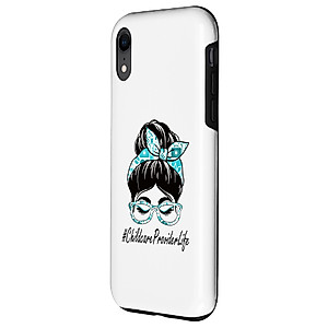 iPhone XR Childcare Provider Messy Bun Bleached World Health Day Case