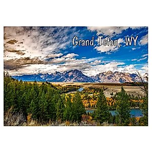 Grand Teton National Park, Wyoming, WY, Mountains, Souvenir Magnet 2 x 3 inch Fridge Magnet