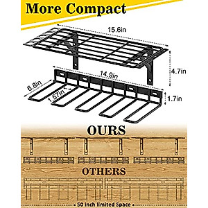 ENONCI Power Tool Organizer Wall Mount, Adjustable Design Garage Organization, Garage Storage Drill Holder Wall Mount, Garage Shelving Tool Organizer for Garage Pegboard Workshop