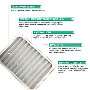 Crucial Air Purifier Filter – Compatible with Hunter® Brand Filter Part # 30928 – Models 30057, 30059, 30067, 30078, 30079, 30097, 30124, 30126 – Bulk Packs (2 Pack)