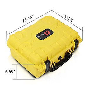 G-PLUS Graded Card Storage Box Compatible with BGS PSA SGC FGS Weatherproof Graded Sports Trading Cards(Large, Orange & Yellow)