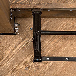 Flash Furniture Hercules Series Round Farm Inspired, Pine Dining Room Table, 59.75"W x 59.75"D x 30"H, Antique Rustic