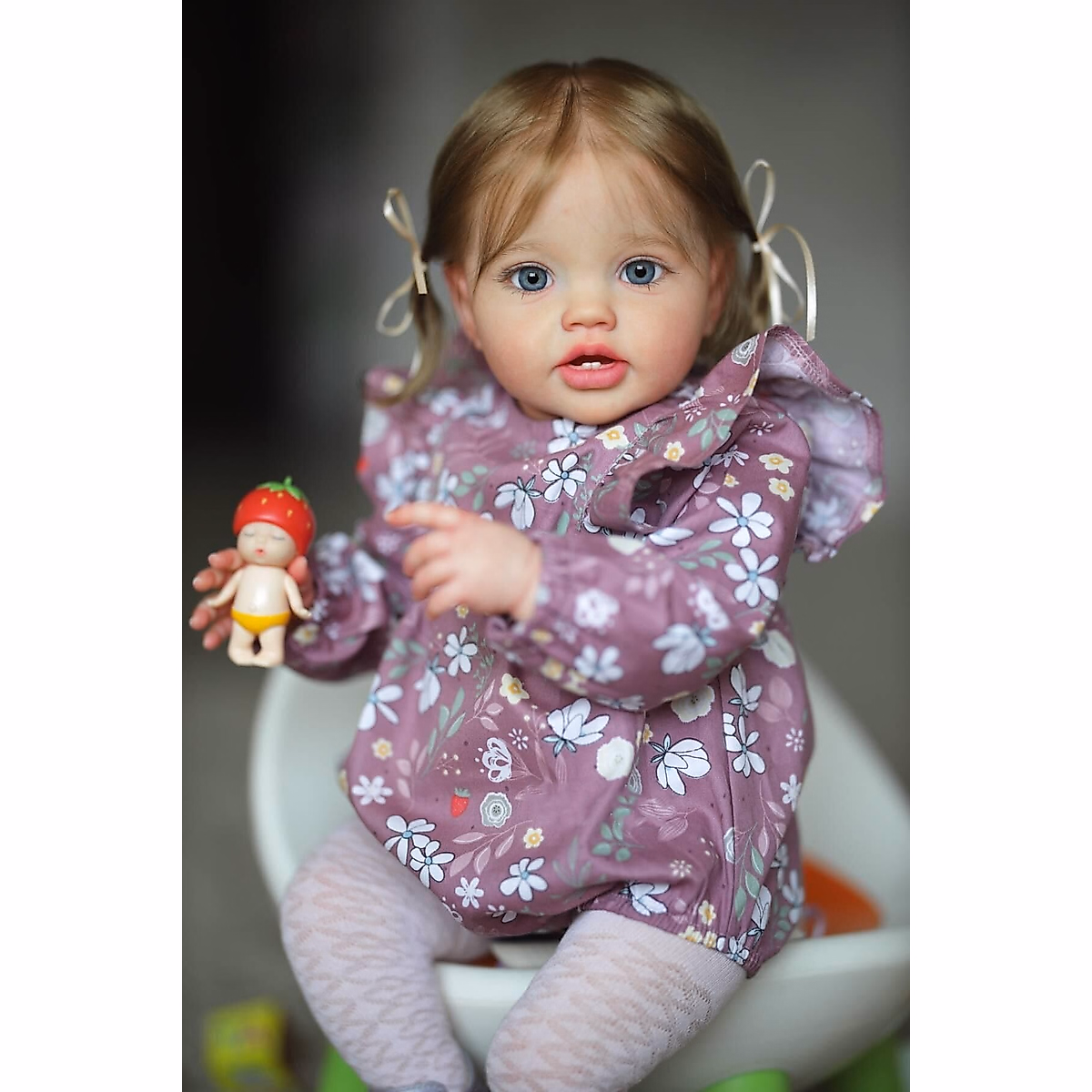 Angelbaby Soft Reborn Baby Dolls Realistic Reborn Toddler Girl 24 inches Lifelike Newborn Silicone Baby So Alive Doll Look Real Cute Beautiful Weighted Bebe Reborns Girl Life Size Detailed Kid Toys