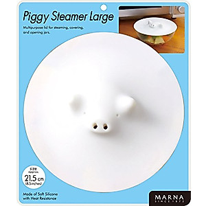 Marna White Piggy Steamer, 8-1/2"