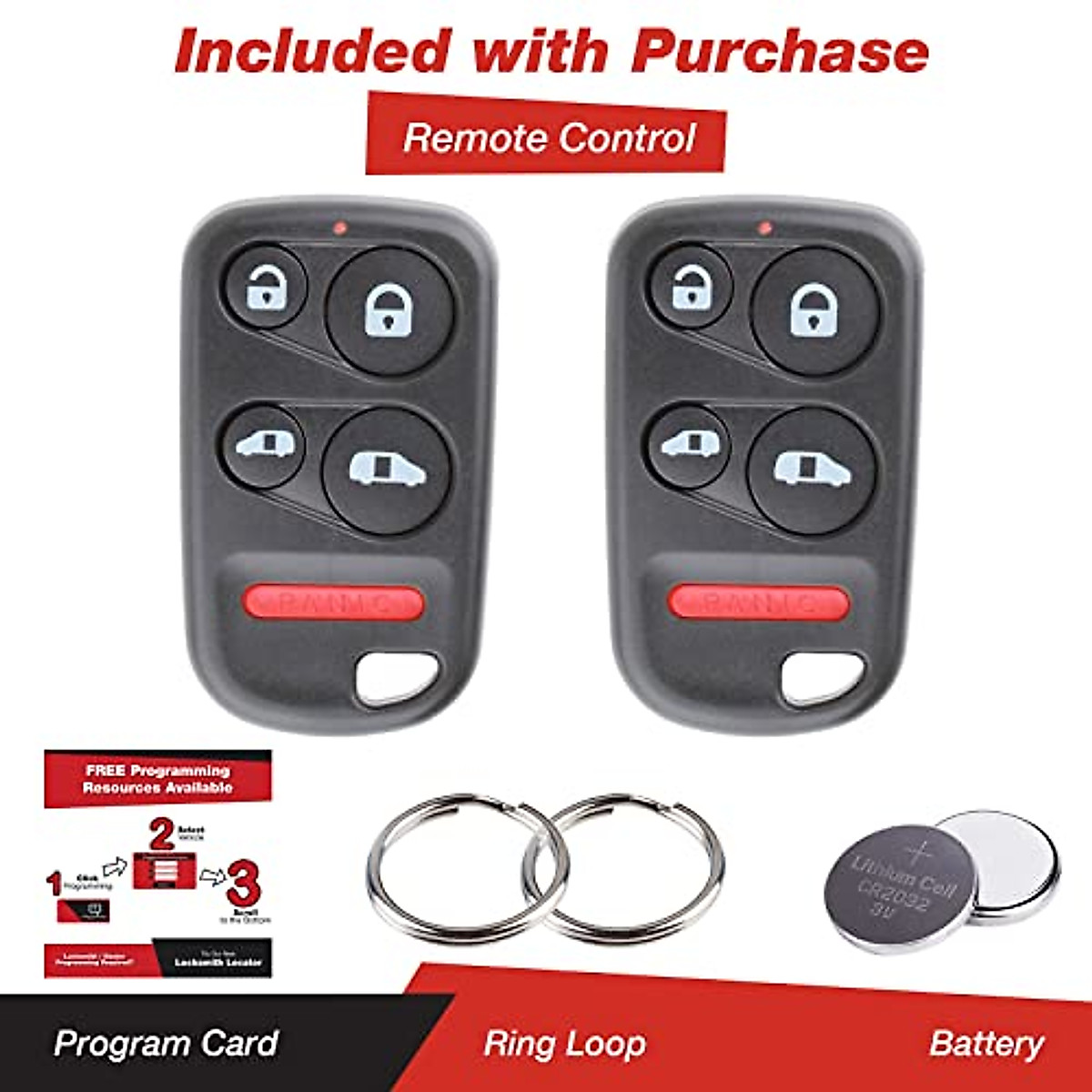 KeylessOption Keyless Entry Remote Control Car Key Fob Replacement for OUCG8D-440H-A (Pack of 2)