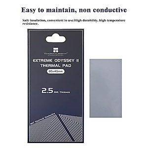 Thermalright Thermal Pad 14.8 W/mK Non Conductive Heat Dissipation Silicone Pad for PC Laptop Heatsink CPU/GPU/LED Graphics Card Motherboard Silicone Grease Multi-Size Pad (85x45x2.5mm)