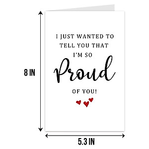 Qiliji So Proud Of You Card, Graduation Card, Congratulations Card, Well Done Card, New Job Card, Promotion Card, Passed Exam Card, Finished School Card