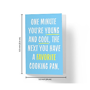 Funny Birthday Card for Men Women, Large 5.5 x 8.5 Happy Birthday Card for Him Her, Birthday Card for Dad Mom Husband Wife, 50th 60th 70th 80th Birthday Card, Karto Favorite Pan