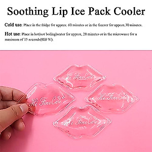 Ice Pack for Lip Filler, Lip Ice Pack Bulk Small Ice Pack for Mouth, Injections, Injuries, Bruises (Pink (40 Count))
