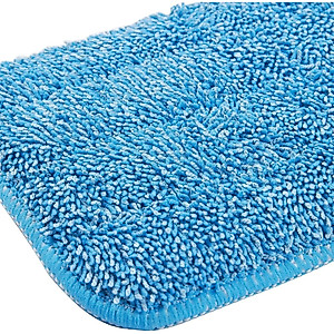 Juvale 10 Pack Microfiber Mop Pads - Reusable & Washable Flat Mop Heads for Hardwood Floors & Cleaning - 16.5 Inch Blue Replacement Pads