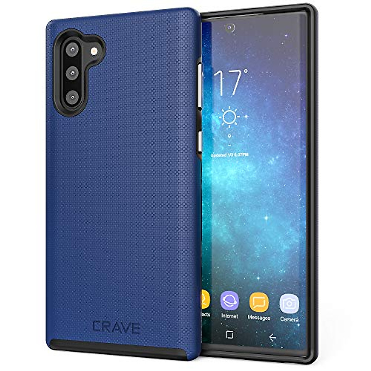Crave Note 10 Case, Dual Guard Protection Series Case for Samsung Galaxy Note 10 - Navy