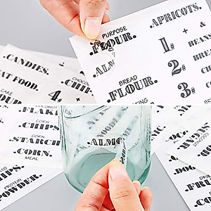 LUTER 132 Pcs Food Pantry Label Stickers and 32 Pcs Blank Labels, Waterproof Removable Kitchen Labels Decals for Pantry Cabinet Organization Storage