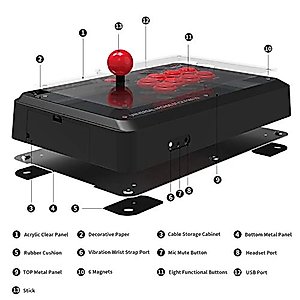 MAYFLASH Universal Arcade Fighting Stick F500 for Switch, Xbox Series X/S, Xbox One, Xbox 360, PS4, PS3, Windows, macOS, Android, Raspberry Pi, Steam Deck, PS Classic, NEOGEO Mini