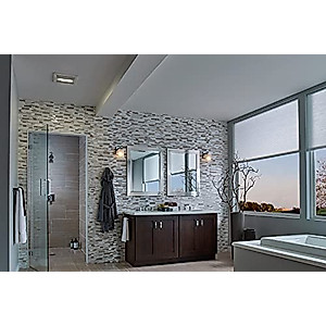 Broan-Nutone AE80BL InVent Series Single-Speed Fan with LED Light, Ceiling Room-Side Installation Bathroom Exhaust Fan, ENERGY STAR Certified, 1.5 Sones, , White , 80 CFM 1.5 Sones