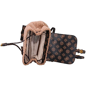 GUESS No Limit Flap Backpack, Mocha Multi