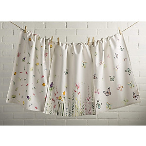 Maison d' Hermine Botanical Fresh Bundle Set 100% Cotton Apron (27.50" by 31.50") Set of 3 Kitchen Towels (20" by 27.5") and Oven Mitt (7.5" by 13")/Pot Holder (8" by 8")