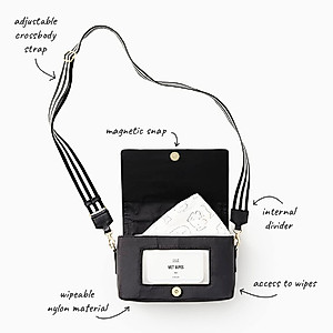 Crossbody Diaper Change Kit - Micro Diaper Bag (Black)
