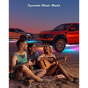 Govee Car Underglow Lights, 8 pcs RGBIC Under Car Lights with 16 Million Colors and 45 Scene Modes, Exterior Car Lights with App Control, 3 Music Modes LED Lights for Cars, SUVs, Trucks, DC 12-24V