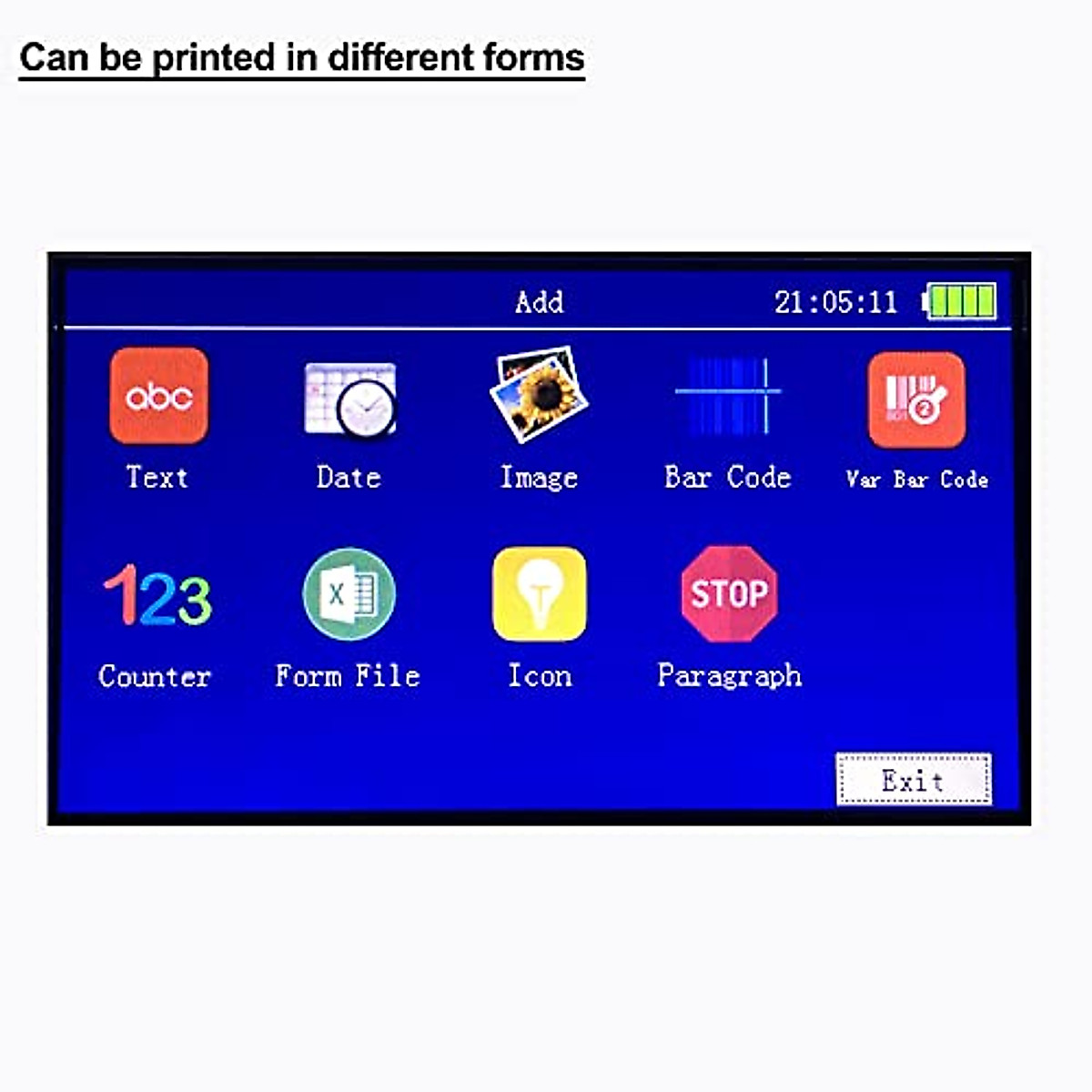 Online Inkjet Printer 5inch Touch Screen Automatic Code Printing Machine Print Logo QR Code Barcode for Assembly Line (12.7mm)