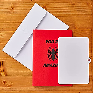 Lovepop Marvel Spiderman You're Amazing! Pop Up Card, 5x7-3D Greeting Card, Pop Up Birthday Card, Spiderman Birthday Card, Superhero Card, Spiderman