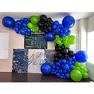 Royal Blue Balloons 110Pcs Dark Blue Balloon Garland Arch Kit 5/10/12/18 Inch Matte Latex Blue Balloons Different Sizes as Gender Reveal Balloons Baby Shower Birthday Graduation Party Decorations