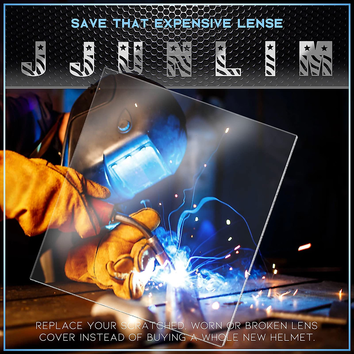 20PCS 4.5" X 5.25" X .04" Universal Welding Helmet Hood Replacement Clear Lenses Cover (Outer)