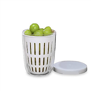 Fruit Salad Cooler Cup with Lid and Fork, Leak Proof, Plastic, Ideal for Office, Party and Travel