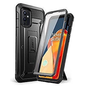 SUPCASE Unicorn Beetle Pro Series Case Designed for OnePlus 9 5G (NA Version Model:LE2115), Full-Body Rugged Holster Case with Built-in Screen Protector (Black)