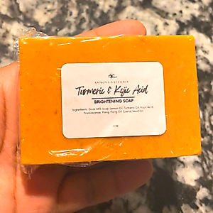 Turmeric and Kojic Skin Brightening Soap All Natural Gentle Cleanser for All Skin Types. Fights Acne, Reduces Dark Spots & Fades Scars. Face & Body Cleanser for Men, Women & Teens. (2 Pack)