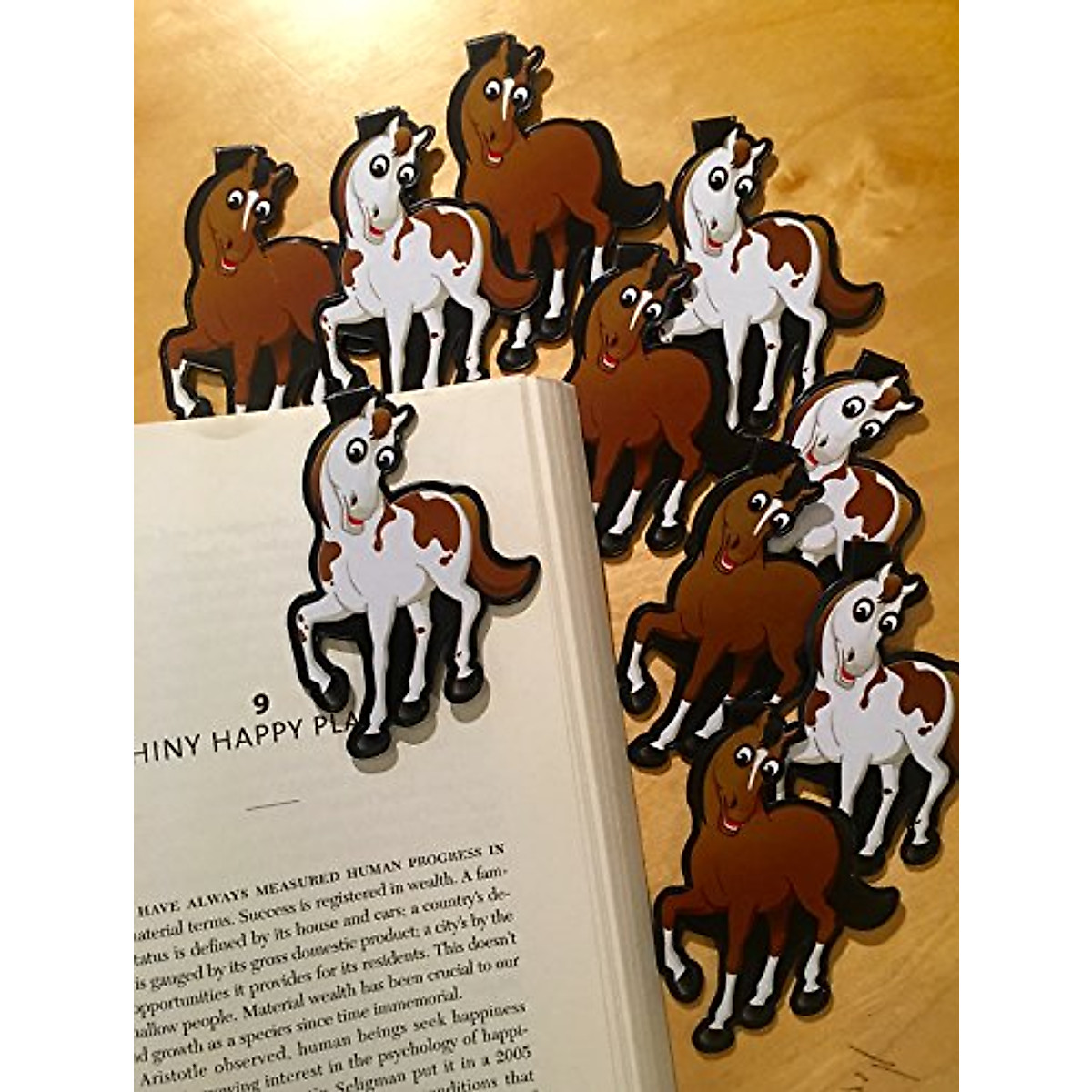 Horse Bookmarks - (Set of 20 Book Markers) Bulk Animal Bookmarks for Students, Kids, Teens, Girls & Boys. Ideal for Reading incentives, Birthday Favors, Reading Awards and Classroom Prizes!