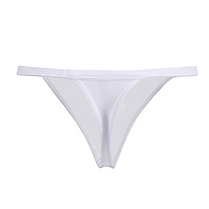 YOYI FASHION Women Cotton Low Rise Soft Breathable T-Back G-String Thong Panties 6 Packs US Size M/L