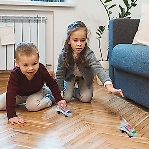 ArtCreativity Light Up Space Shuttle Toys, Battery Operated Spaceship Toy with LEDs, Sound, and Push and Go Motion, NASA Toys Outer Space Shuttle Toy Gifts for Boys and Girls, Set of 3,